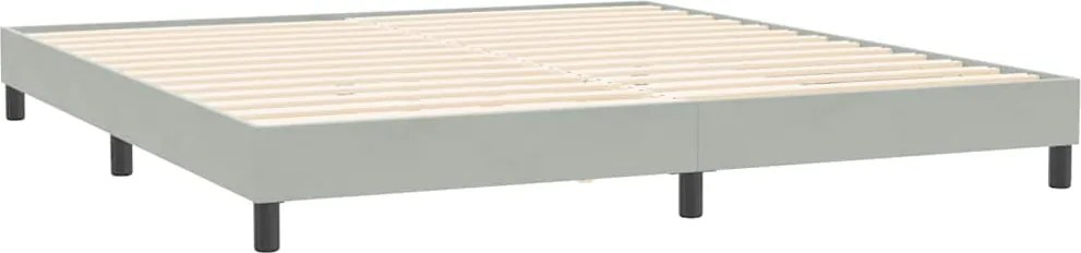 Postel Box Spring bez matrace světle šedá 200x210 cm Velvet 3315843