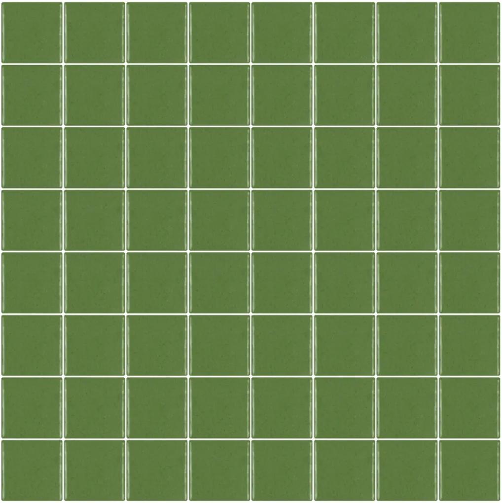 Hisbalit Skleněná mozaika zelená Mozaika 221A LESK 4x4  4x4 (32x32) cm - 40221ALH