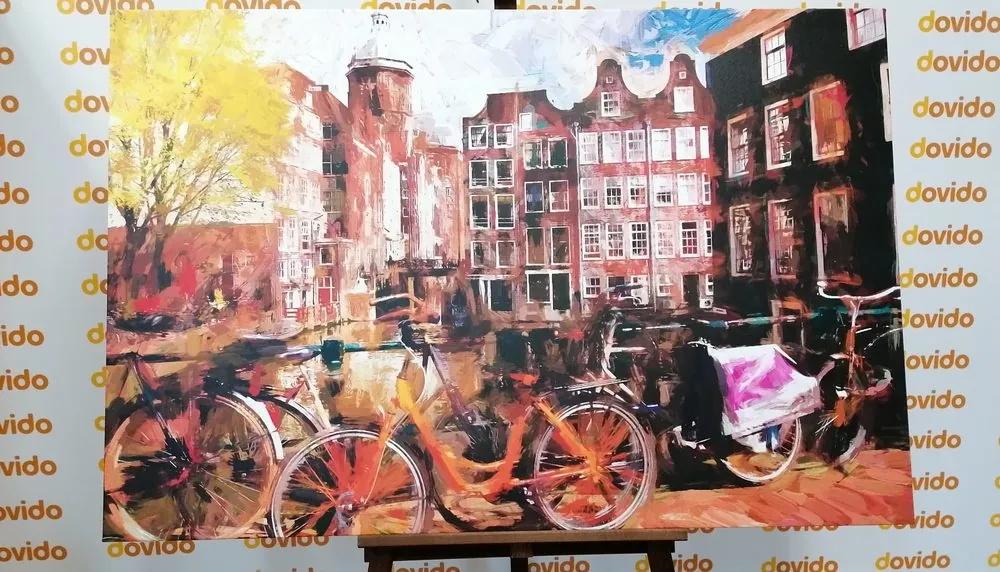 Obraz kreslený Amsterdam - 120x80 cm