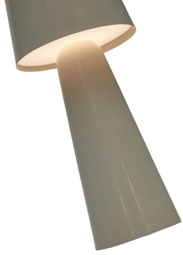 Šedá kovová stolní LED lampa Kave Home Arenys M