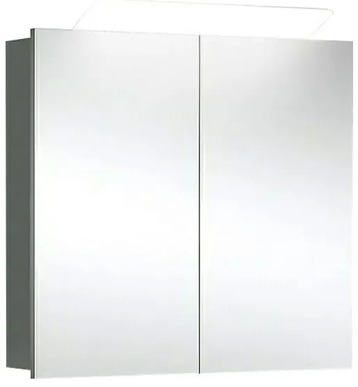 Camargue Orion Zrcadlová skříňka s LED osvětlením, 73 × 68 × 16 cm, antracit