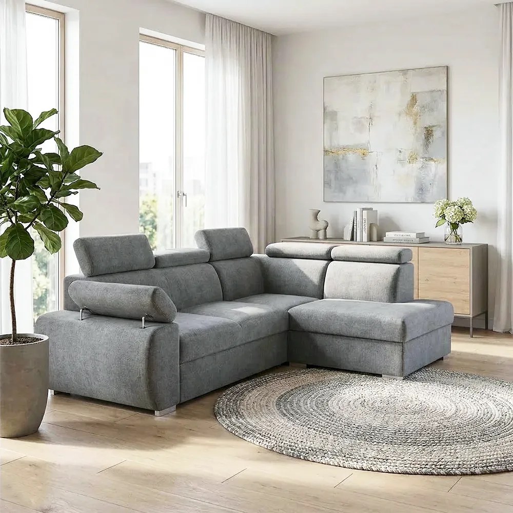 Sedací souprava BASTON | 260x200 cm | rozkládací + úložný prostor | VÝBĚR TKANIN