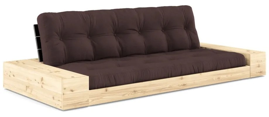 Tmavě hnědá rozkládací pohovka 244 cm Base – Karup Design
