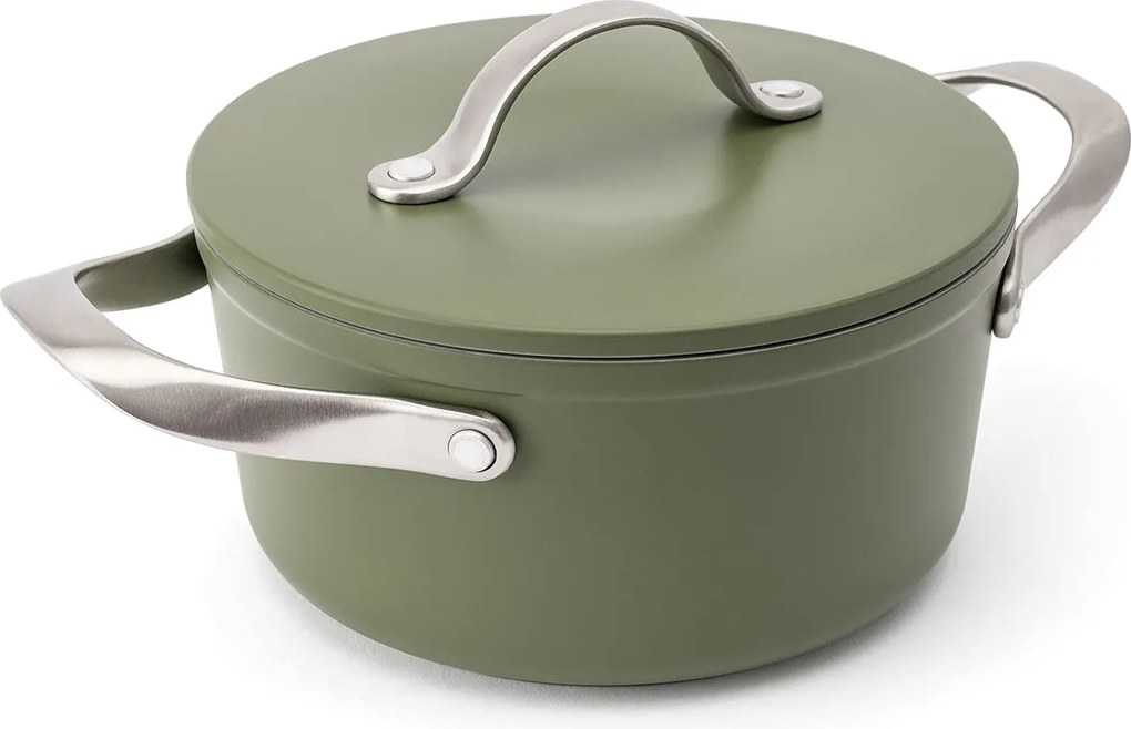 Elmich Nepřilnavý keramický hrnec Zen Ø 18 cm - olivově zelená