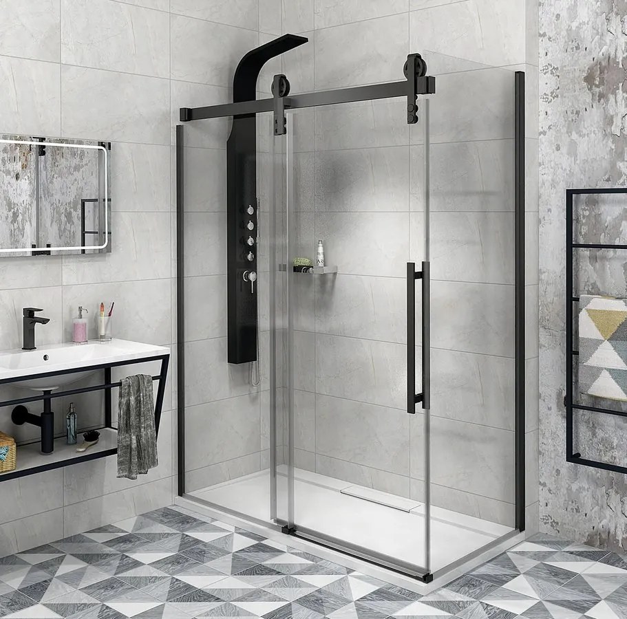 Gelco Gelco, VOLCANO BLACK obdélníková sprchová zástěna 1500x800mm L/P varianta, GV1415GV3480