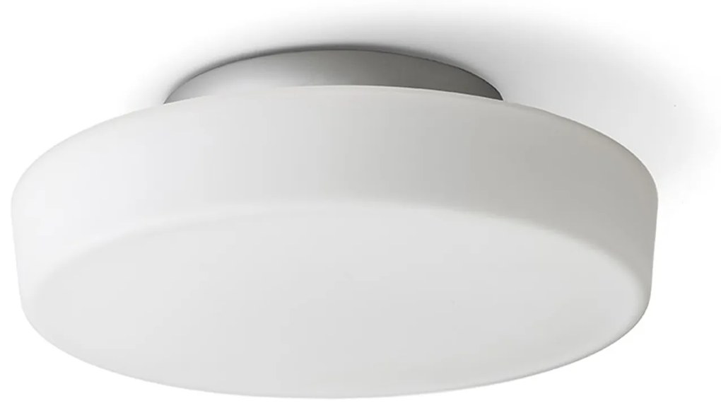 Rendl R13686 stropní LED svítidlo ZARA 26 opálové sklo/chrom, 12W, 3000K, IP44, ø26cm