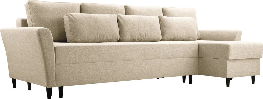 Rohová rozkládací sedací souprava do L REGO, 281 cm, s úložným prostorem Roh pohovky: Pravý roh, Barva látky: Popelavá (Kenya Popiel)