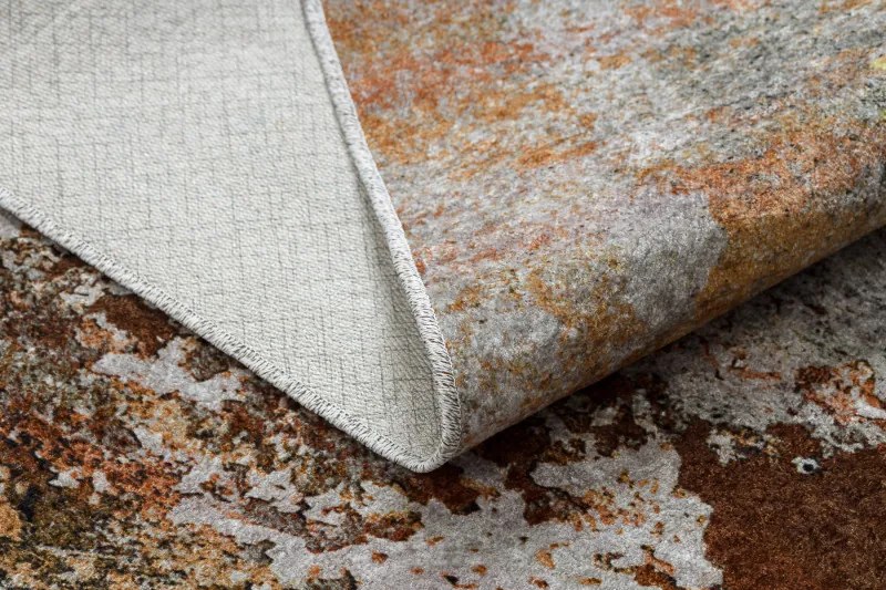 Dywany Łuszczów, Kusový koberec Miro 51463.802 Abstraction grey / gold, 160x220, vícebarevná, koupelna