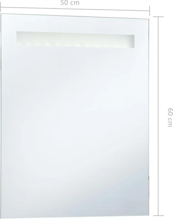 vidaXL Koupelnové nástěnné zrcadlo s LED osvětlením 50 x 60 cm [144708]