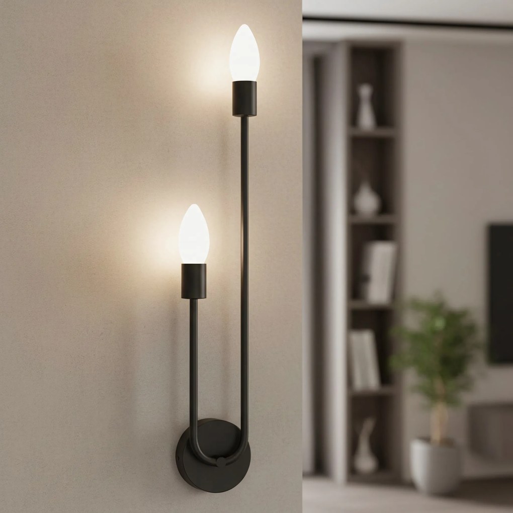 Nástěnná lampa KINKIET STYLE XIV černá