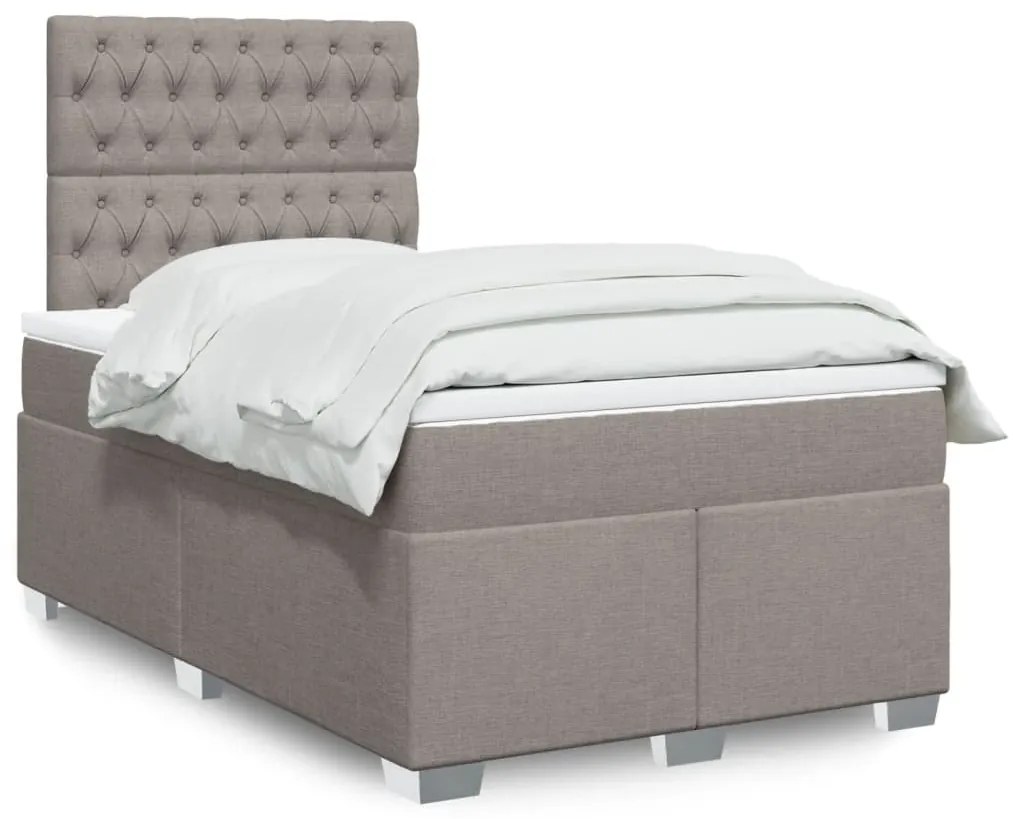 Box spring postel s matrací taupe 120x190 cm textil 3290438
