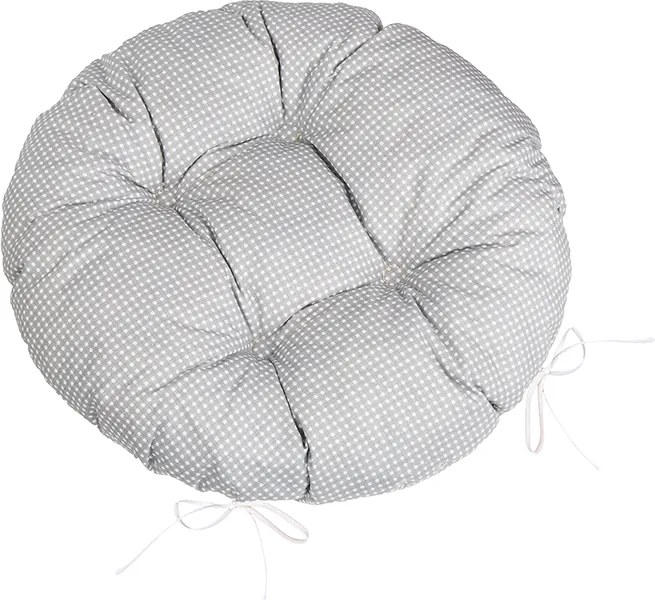 Bellatex Sedák Adéla prošívaný kulatý Šedá,Bílá 40 cm, (průměr)