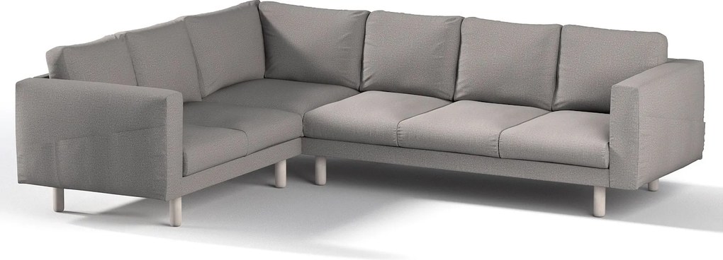 Potah na pohovku IKEA Norsborg rohová 5-místná barva šedá látka pletený vzor