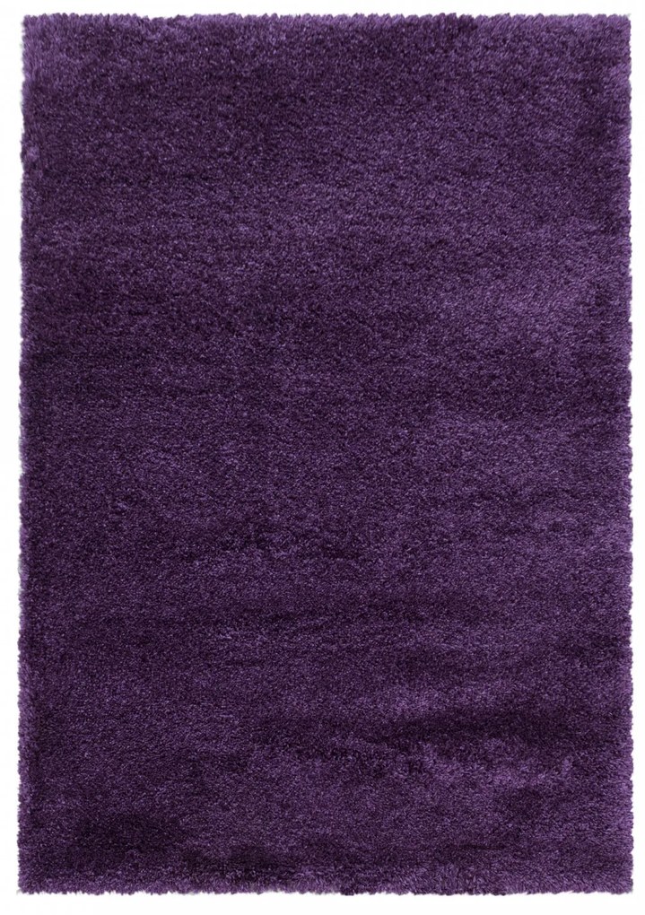 Ayyildiz, Kusový koberec Fluffy Shaggy 3500 lila, 280x370, fialová, ložnice