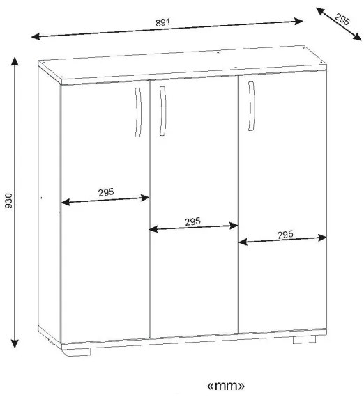 Botník SINEM 93x89 cm hnědá/bílá