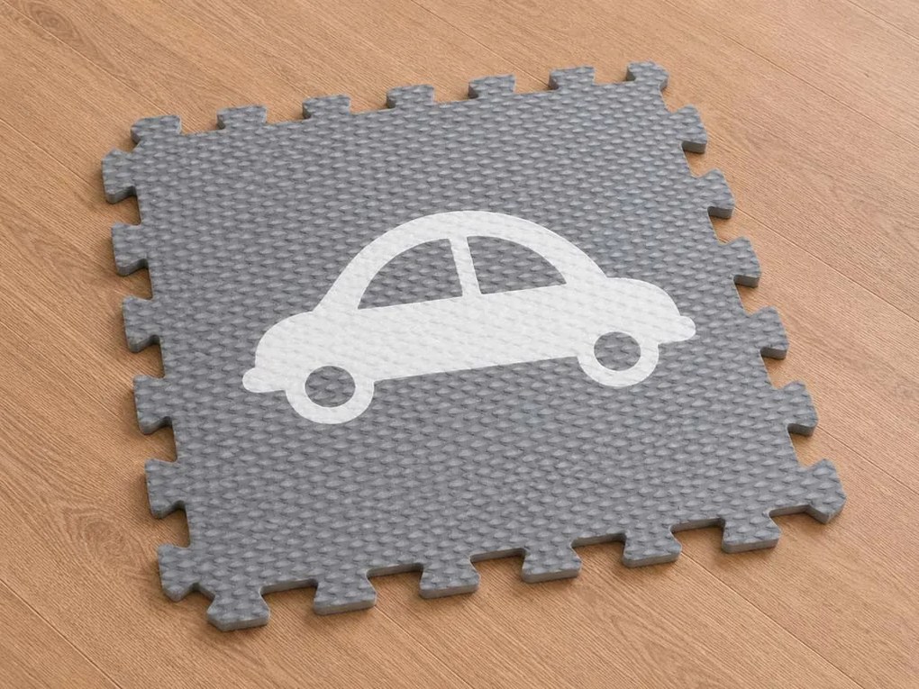 Pěnová hrací podlaha AUTO do dětského pokoje Zvolte barvu: Šedá s bílým