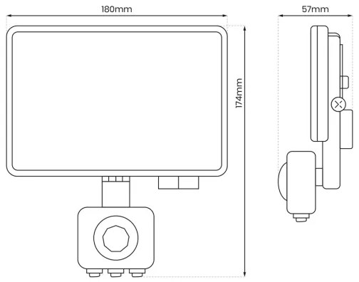 LED Venkovní reflektor se senzorem LED/50W/230V 5000K IP44