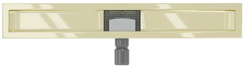 Mexen Flat nerezový sprchový žlab 80 cm - tělo žlabu bez krytu, zlatá, 1515080