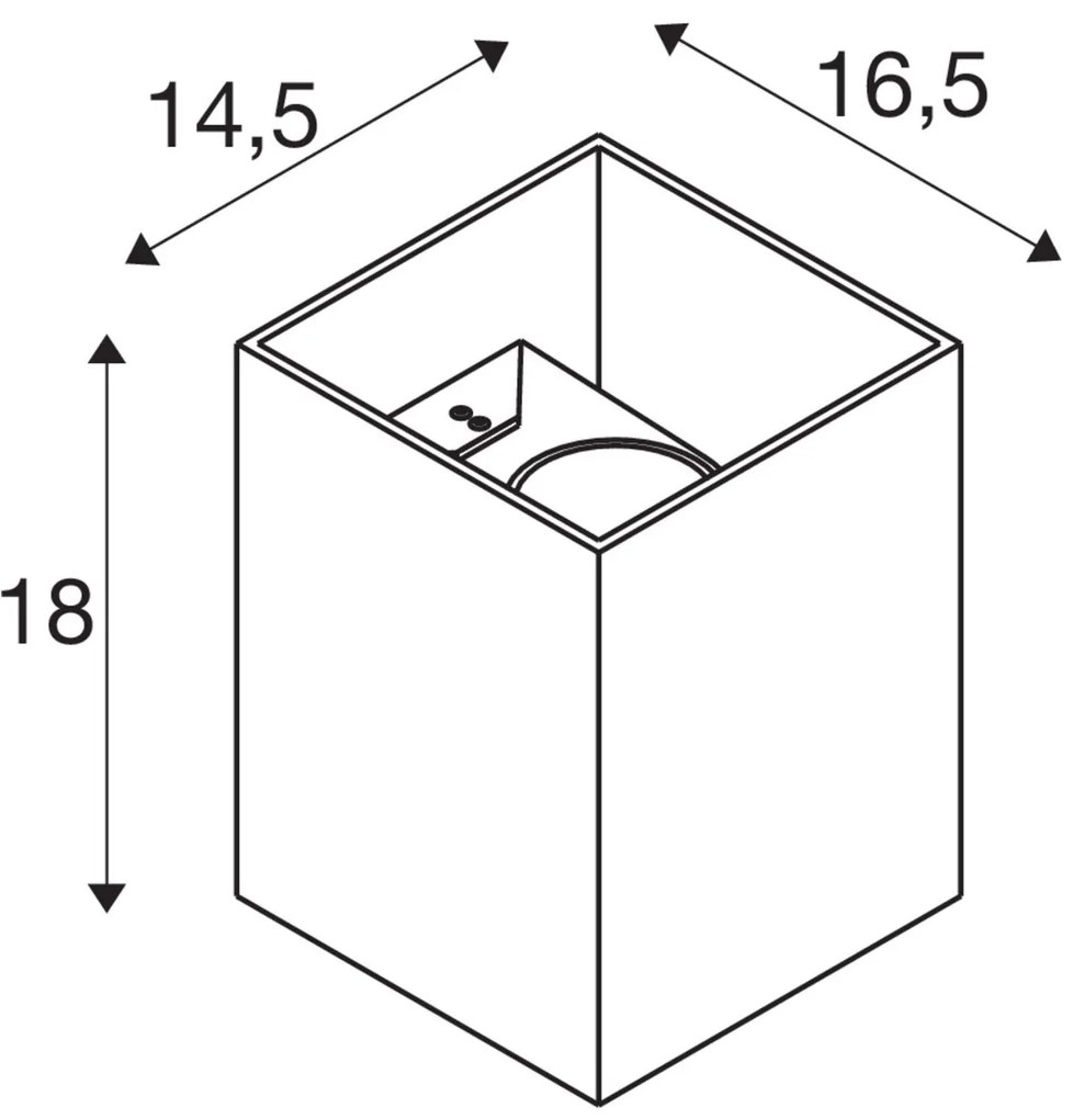 SLV 1004650 Rusty Up/Down, venkovní nástěnné svítidlo, LED 14W 3000/4000K, rezavé, výška 16cm, IP65