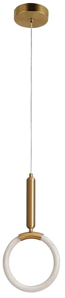 Toolight Toolight, LED závěsné svítidlo 20x40cm, 12W, 3000K, LHJ058-CP1, zlatá matná, OSW-50028