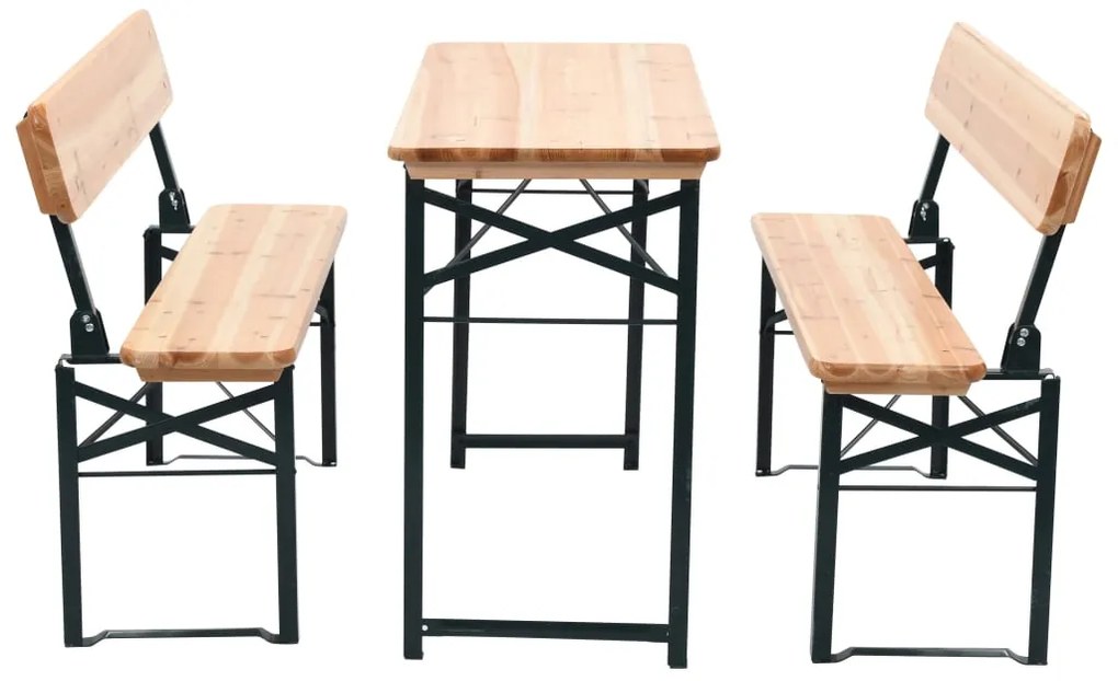 42205 vidaXL Skládací pivní set stůl se 2 lavicemi 118 cm jedlové dřevo