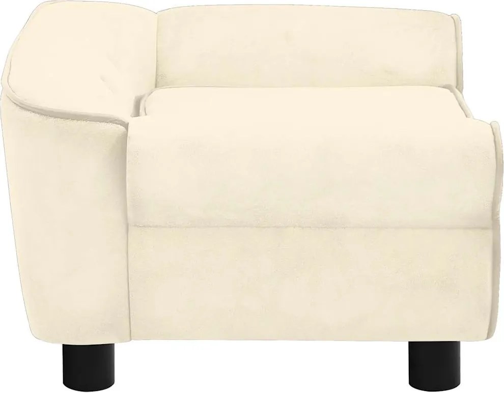 Pohovka pro psy krémová 72 x 45 x 30 cm plyš 171042