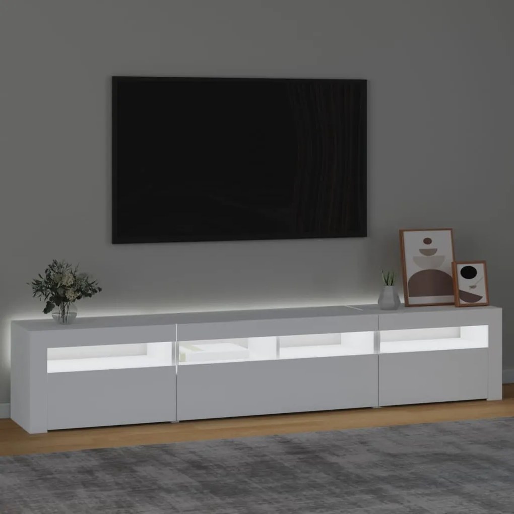 TV skříňka s LED osvětlením bílá 210 x 35 x 40 cm 3152730