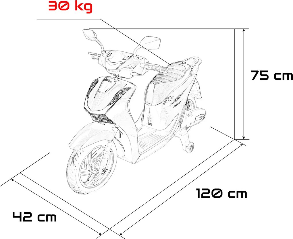 Ramiz Skútr Honda SH125i bílý