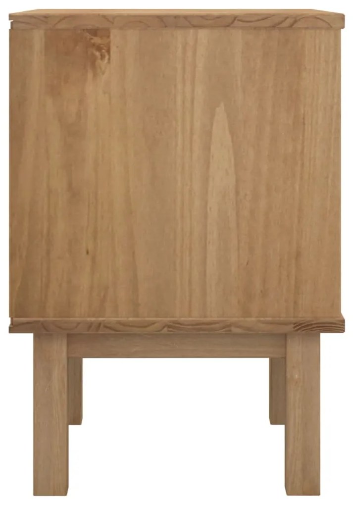 Noční stolek OTTA - masivní borovice - 57x46x39,5 cm | hnědá/bílá