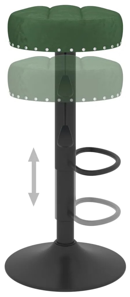 vidaXL Marketos Barové židle 2 ks tmavě zelené samet