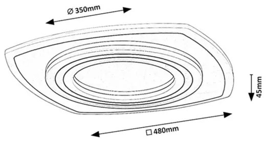 Rabalux 71317-LED Stm. str. svít. TANELI 60W/230V 3000/4000/6000K chrom/černá+DO