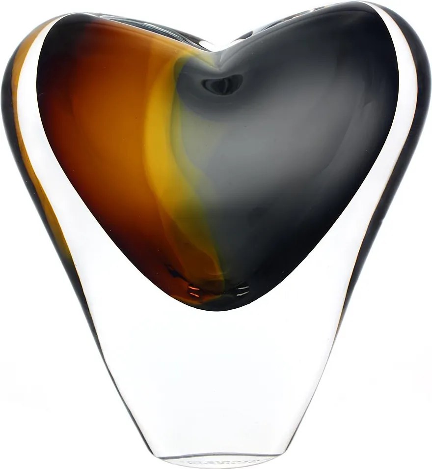 Skleněná hutní váza model 08, ametyst a zlatý topaz, 12 cm | České hutní sklo od Artcristal Bohemia