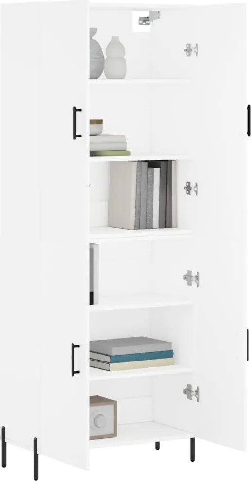 Skříň highboard bílá 69,5 x 34 x 180 cm kompozitní dřevo 3195683
