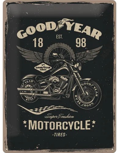 Postershop Plechová cedule: Good Year (Motorcycle) - 40x30 cm