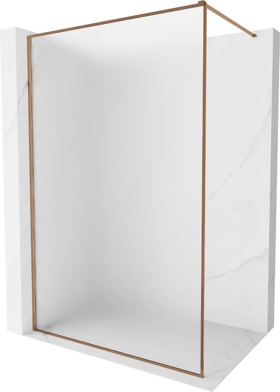 Mexen, Mexen Kioto-XF sprchová stěna s rámem 60 x 202 cm, matná 10 mm, růžové zlato - 800-060-104-60-30-X