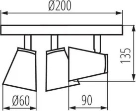 Svítidlo Kanlux ENALI EL-3O B GU10 28765