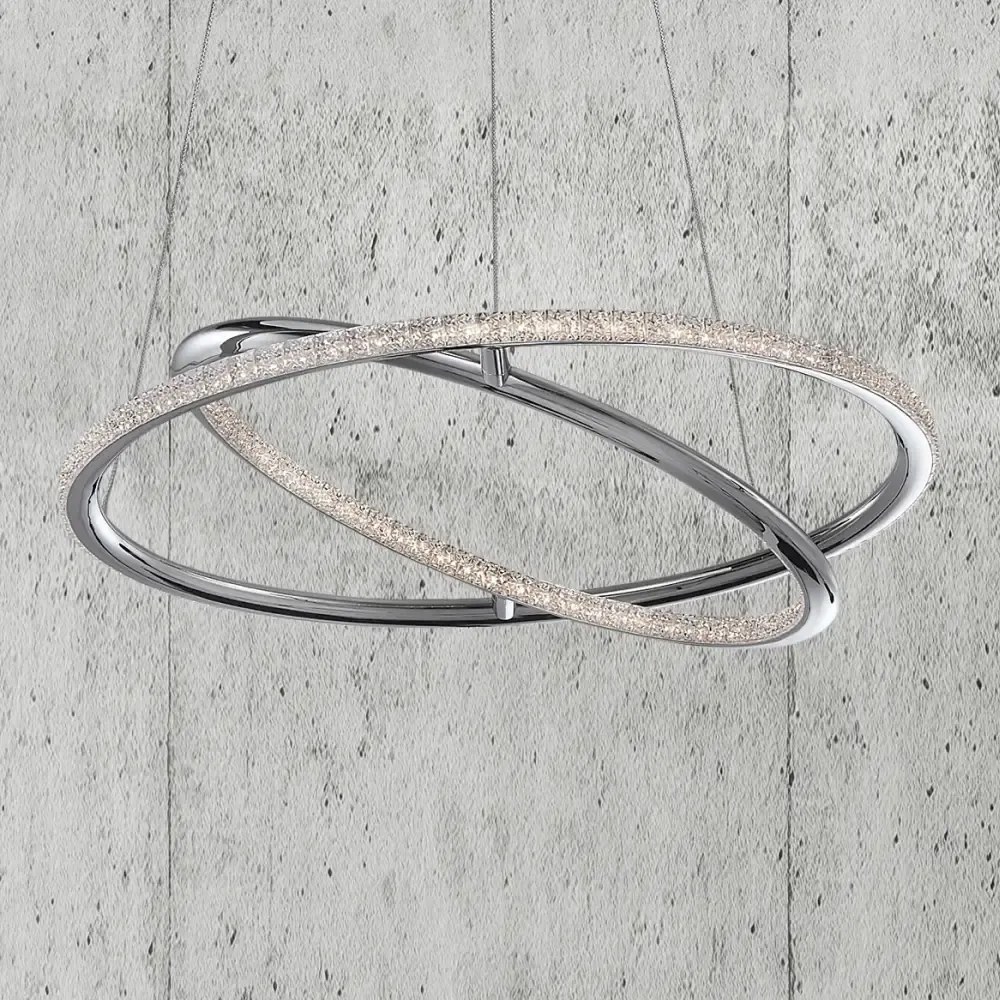 LED lustr Livorno 45 Chrome