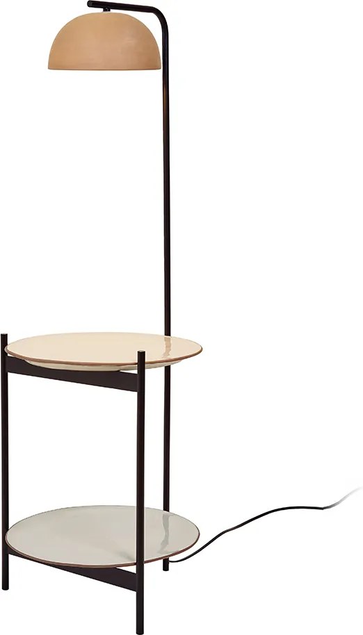 Designová stojací lampa Absis Floor Barva stínítka: Terracotta, Barva svítidla: Černá
