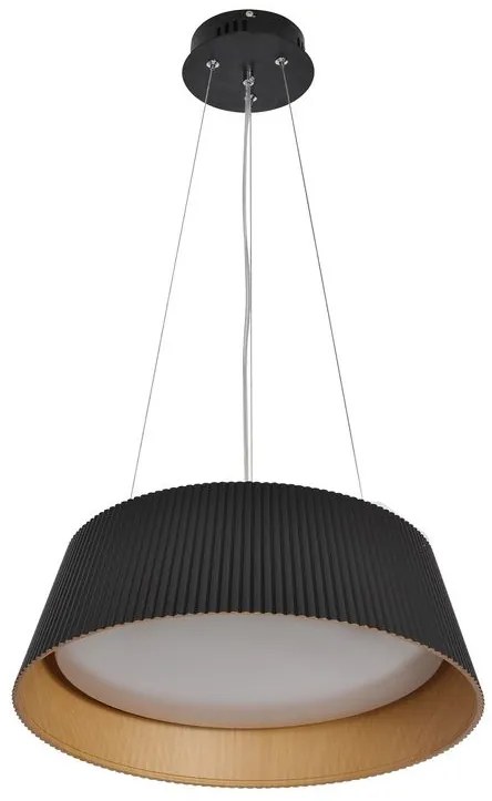Černé závěsné LED svítidlo Umbria s dřevěným dekorem 24W  - Candellux