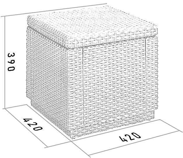 DEOKORK Zahradní ratanová sestava CORFU BALCONY hnědá