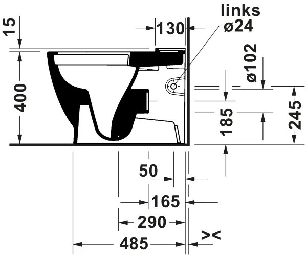 Duravit 20600900002 - WC kombi D-CODE keramika/lesklá bílá