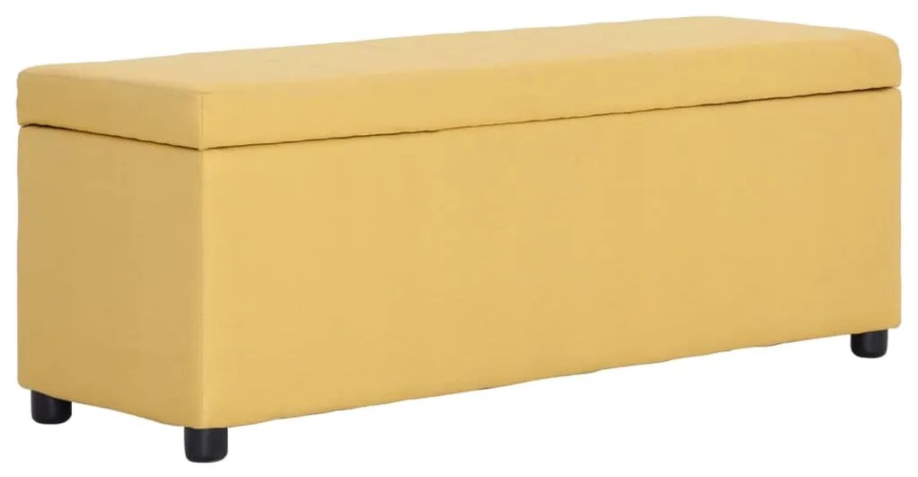 Lavice s úložným prostorem 116 cm žlutá polyester 281324