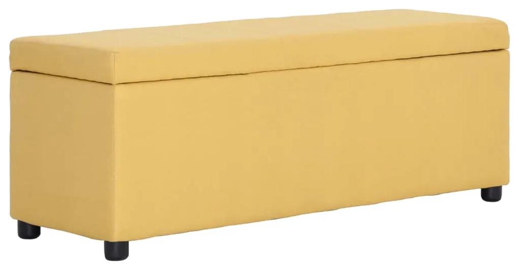 281324 vidaXL Lavice s úložným prostorem 116 cm žlutá polyester