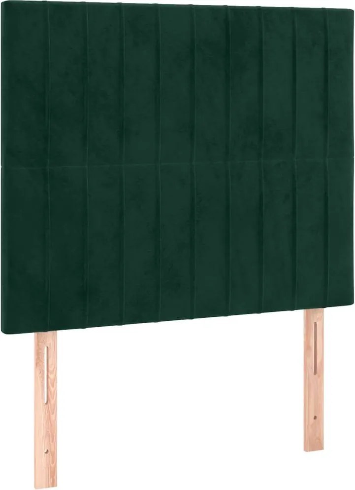 Box spring postel s matrací tmavě zelená 80 x 200 cm samet 3132768