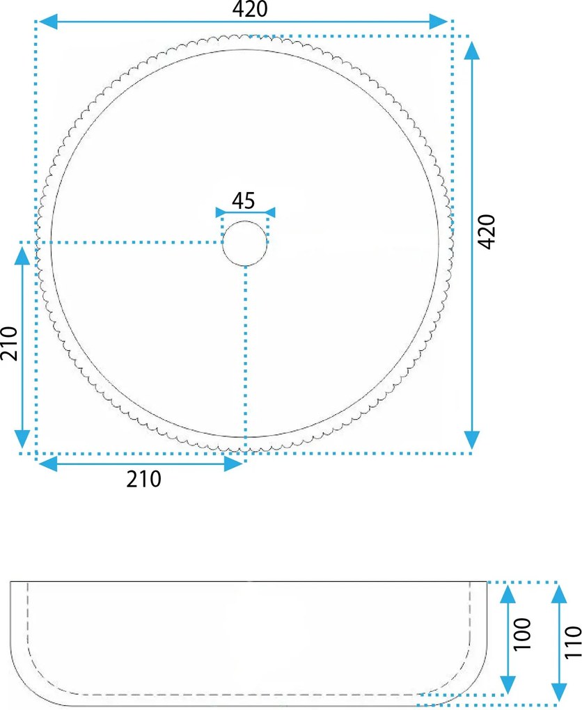 Umyvadlo na desku Rea JODI