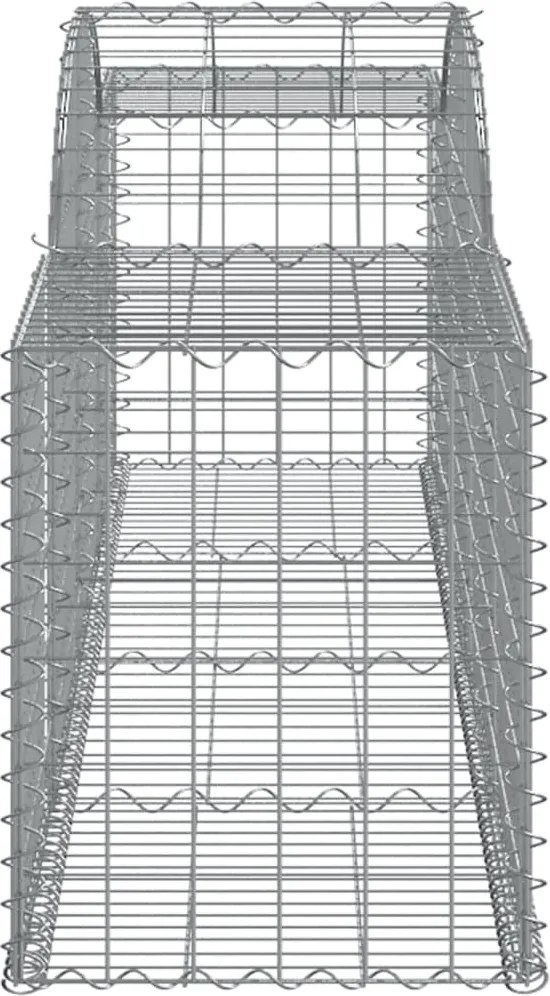 Klenuté gabionové koše 13 ks 300x50x60/80 cm pozinkované železo 3146676