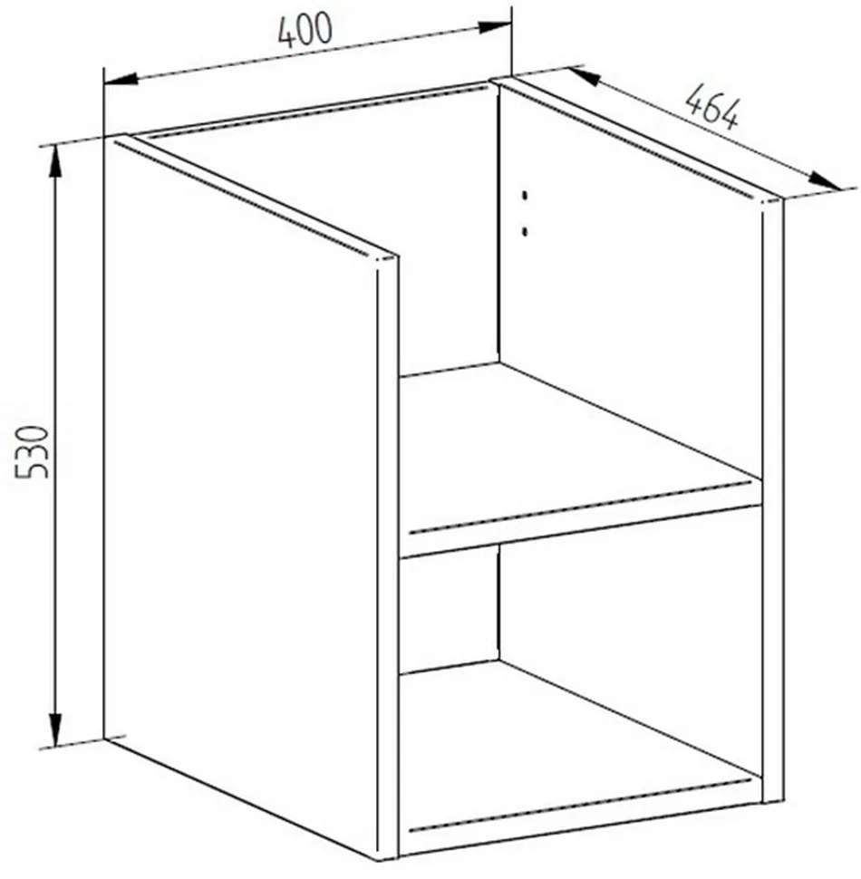 Mereo Aira koupelnová skříňka 40 cm spodní dub CN725S