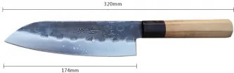 Kuchyňský Santoku nůž 7" Fangzuo ručně kovaný