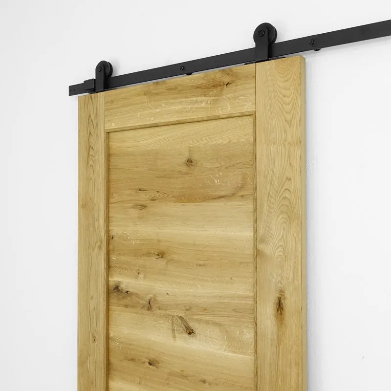 Posuvné dubové dřevěné dveře jednokřídlé RUSTIC přírodní olej - VÝPRODEJ