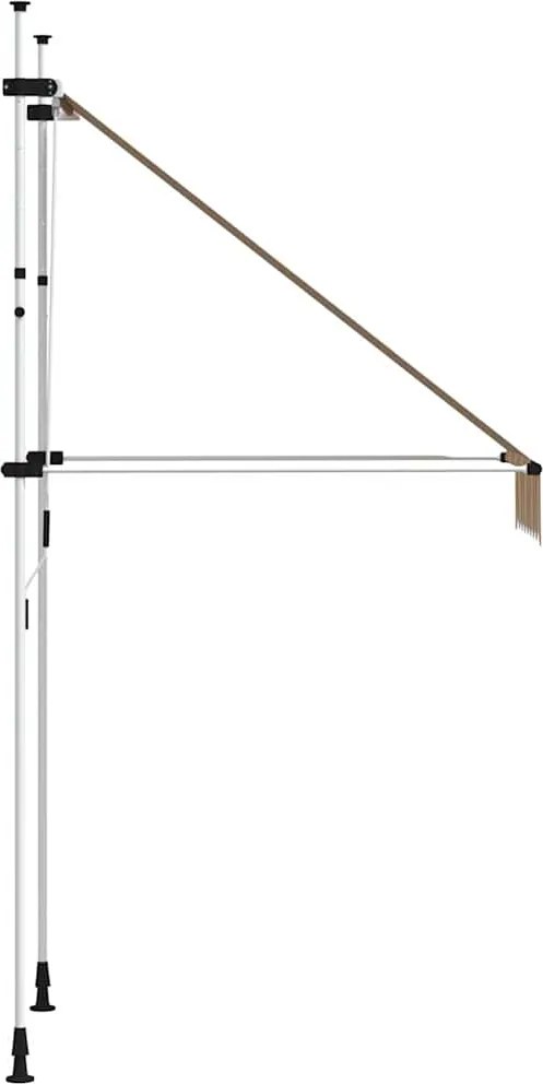 Ručně zatahovací markýza 100 cm žluto-modré pruhy 145830